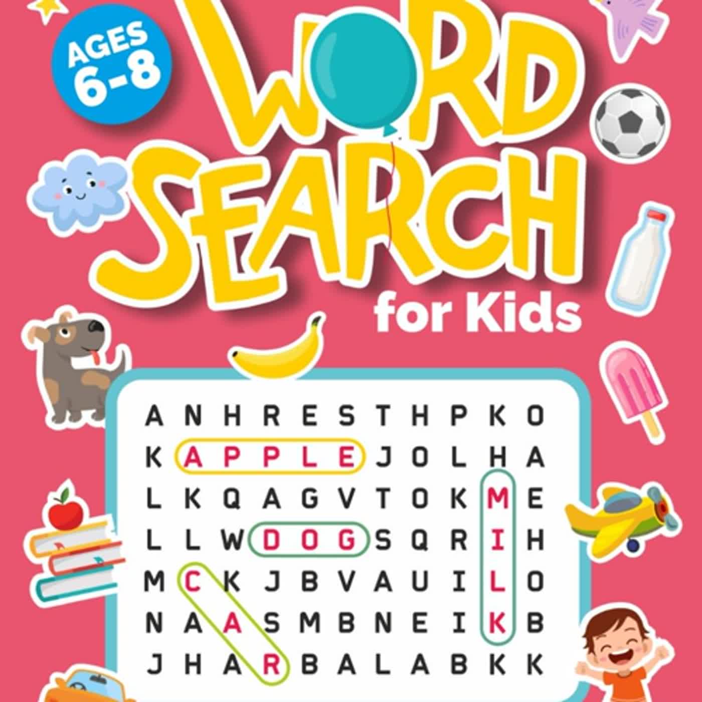 ️PDF⚡️ Word Search for Kids Ages 6-8: 100 Fun and Educational Word ...